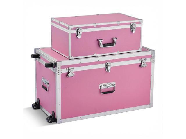 Click here for VEVOR Metal Storage Trunk  Set of 2  Wooden Suitca... prices