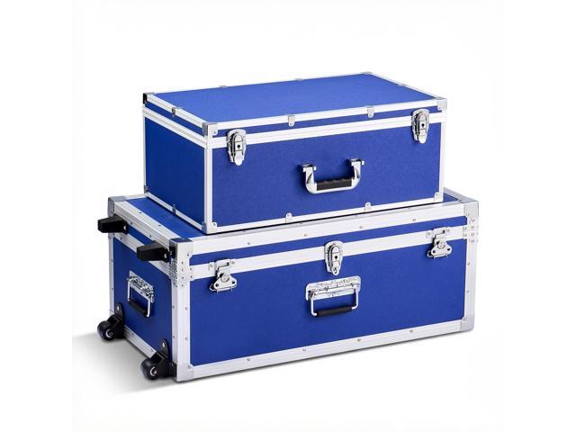 Click here for VEVOR Metal Storage Trunk  Set of 2  Wooden Suitca... prices