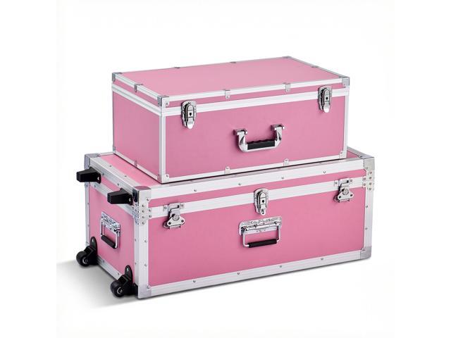 Click here for VEVOR Metal Storage Trunk  Set of 2  Wooden Suitca... prices