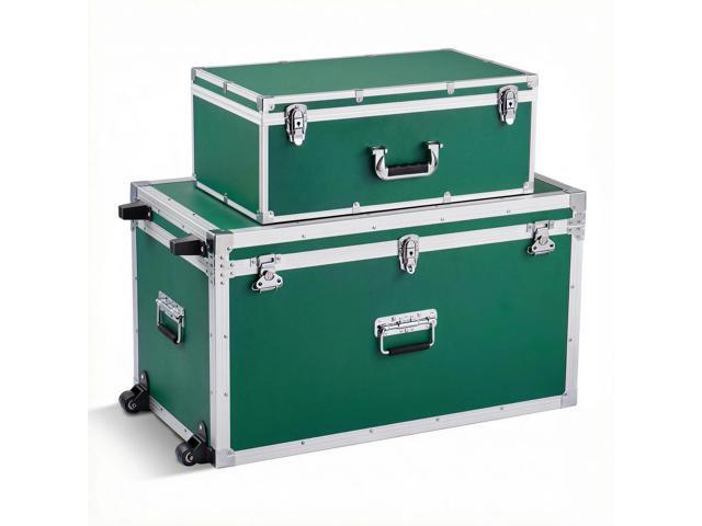 Click here for VEVOR Metal Storage Trunk  Set of 2  Wooden Suitca... prices