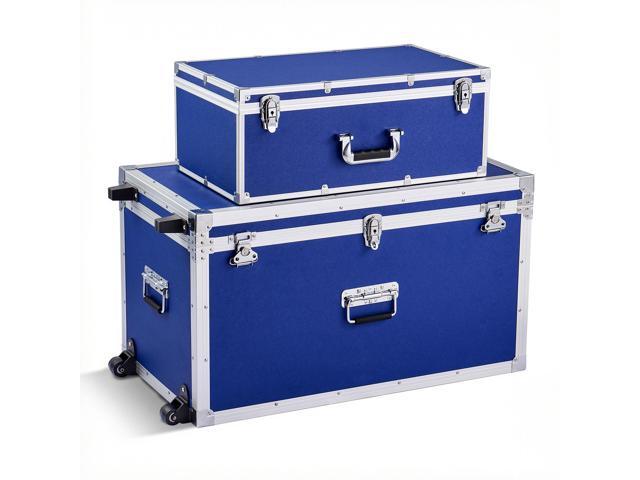 Click here for VEVOR Metal Storage Trunk  Set of 2  Wooden Suitca... prices