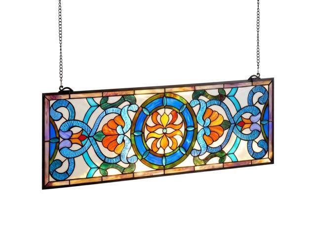 Click here for VEVOR Stained Glass Window Panel  35.1 x 12.9 Tiff... prices