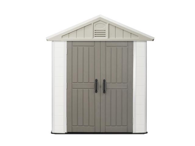 Click here for VEVOR Outdoor Storage Shed  4x8 Ft  Heavy-Duty Res... prices