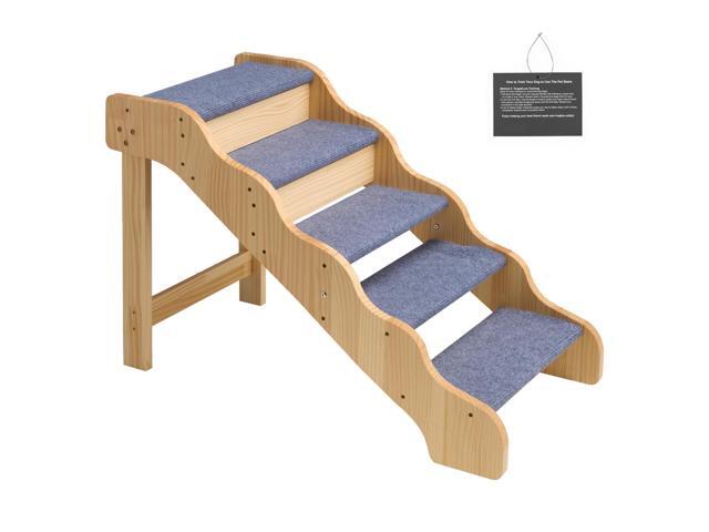 Click here for Wood Pet Stairs  5-Step Dog Stairs for High Beds... prices