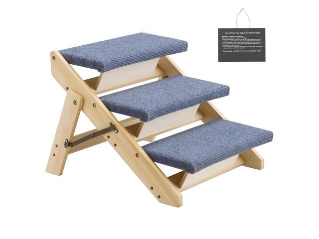 Click here for Wood Pet Stairs  3-Step Dog Stairs for Beds  Sofa... prices