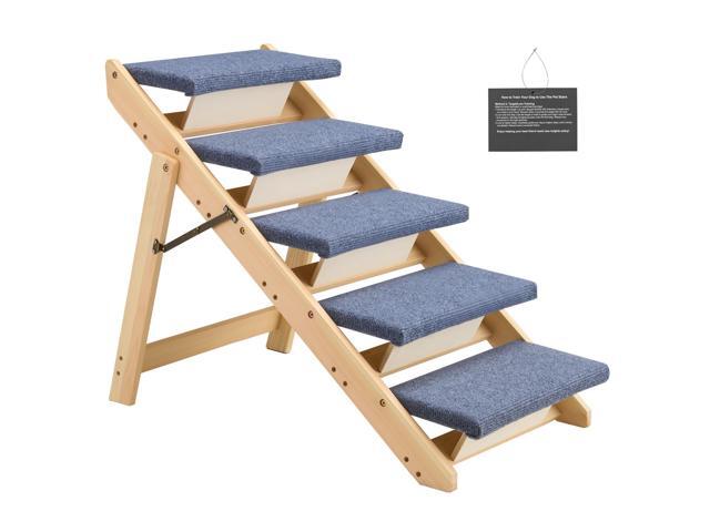Click here for Wood Pet Stairs  5-Step Dog Stairs for Beds  Sofa... prices