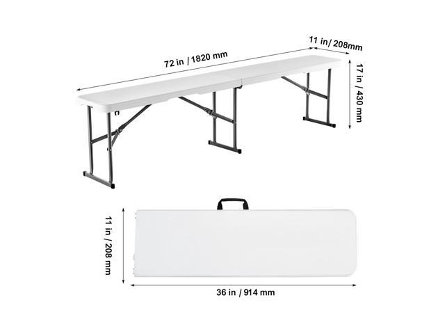 Click here for VEVOR 6FT Plastic Folding Bench Portable Outdoor B... prices
