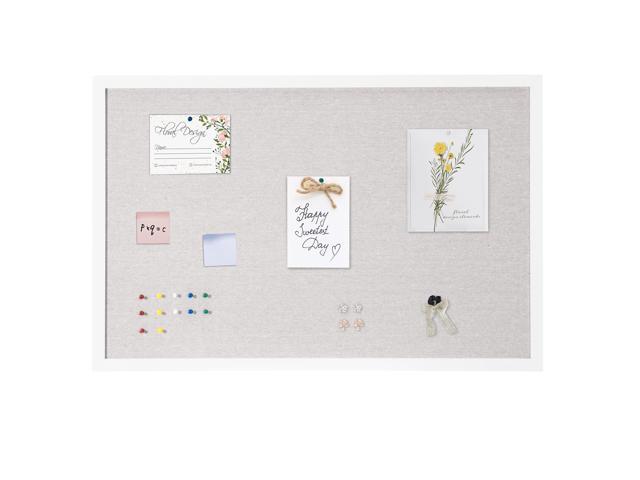 Click here for VEVOR 36x24 White Cork Board with Linen Surface St... prices