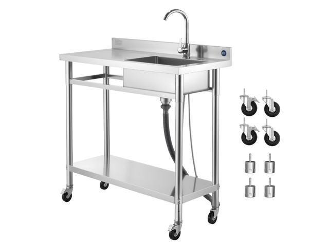 Click here for Stainless Steel Utility Sink  Rolling Single Bowl... prices