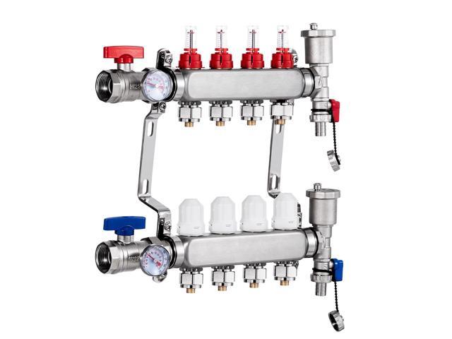 Click here for VEVOR 4-Branch Radiant Heat Manifold 1/2 PEX Tubin... prices