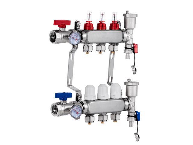 Click here for 3-Branch Radiant Heat Manifold  1/2 PEX Tubing Man... prices