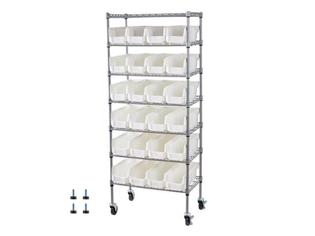 Click here for 7-Tier Rolling Bin Storage Rack  24 Small Bins  Bi... prices