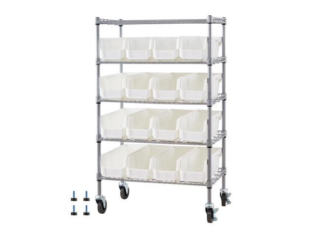 Click here for 5-Tier Rolling Bin Storage Rack  16 Organizer Bins... prices