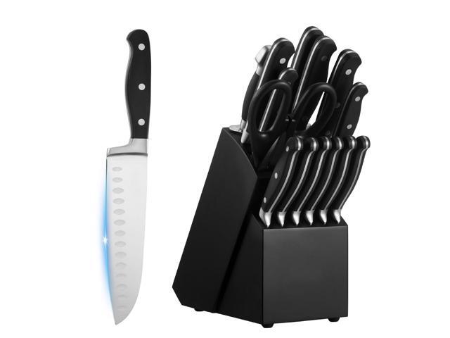 Click here for Kitchen Knife Set with Block and Sharpener  15 Pie... prices