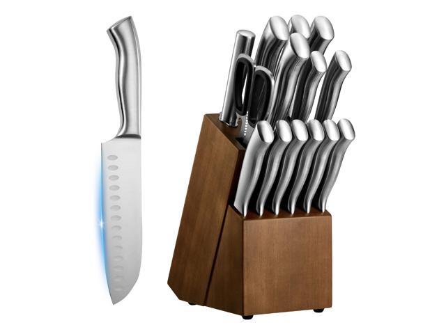 Click here for Kitchen Knife Set with Block and Sharpener  15 Pie... prices