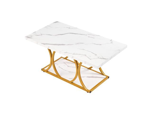 Click here for Coffee Table  Modern Faux Marble Coffee Table  2-T... prices