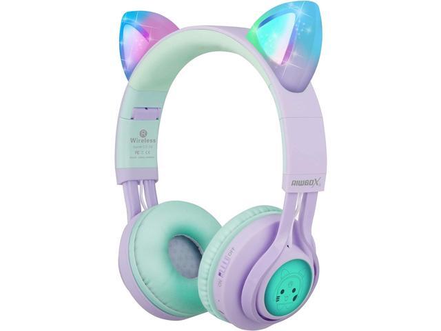 Click here for Riwbox Kids Wireless Headphones  CT-7S Cat Ear Blu... prices