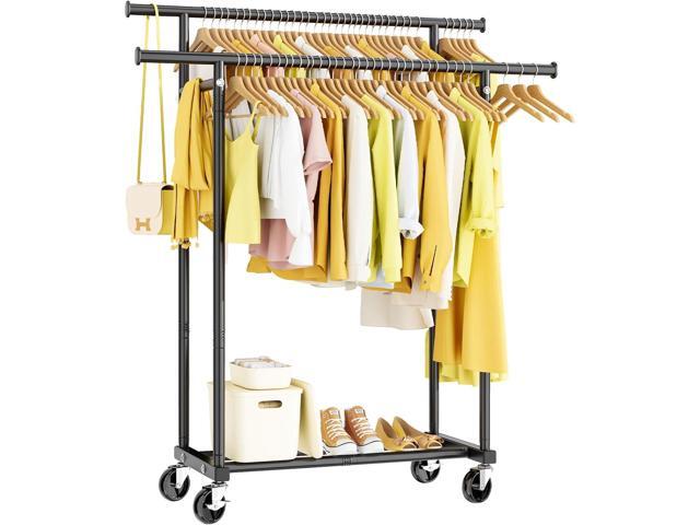 Click here for Double Rods Clothes Rack  Rolling Clothing Rack fo... prices