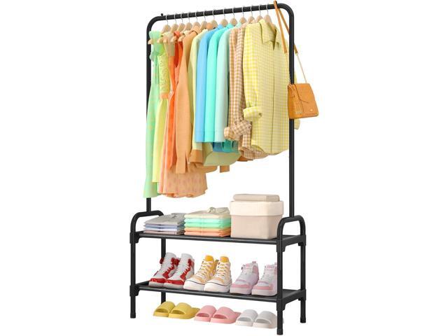 Click here for Clothes Rack - Clothing Rack with 2-Tier Shoe Rack... prices