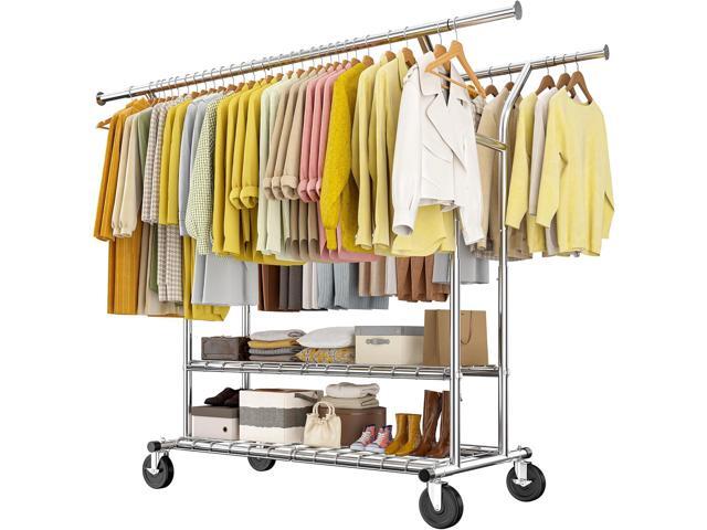 Click here for Raybee 74 W Heavy Duty Clothes Rack  Double Rods C... prices