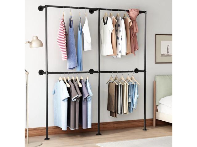 Click here for Industrial Pipe Clothing Rack Wall Mounted Garment... prices