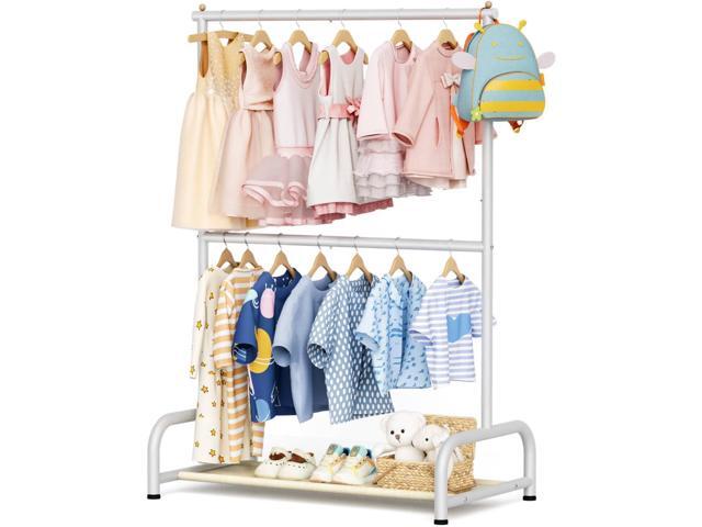 Click here for Double Rod Kids Clothing Rack for Hanging Clothes... prices