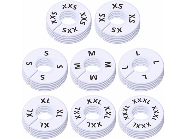 Click here for 40 Pack Round White Plastic Clothing Size Closet R... prices