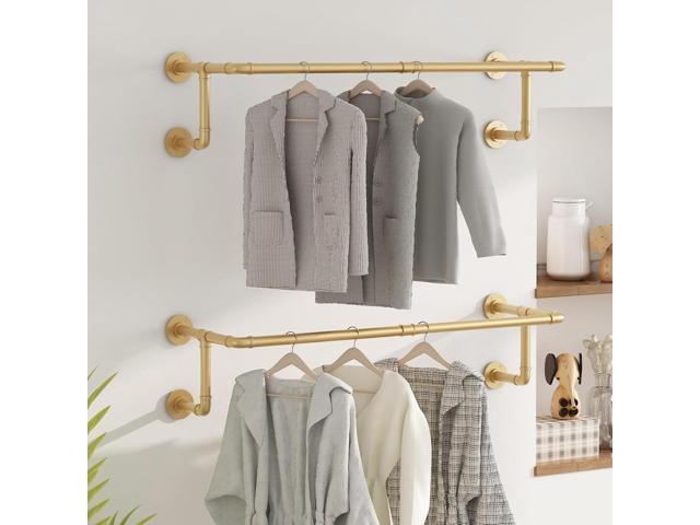 Click here for Industrial Pipe Clothing Racks 2 Pack  36.2In Wall... prices
