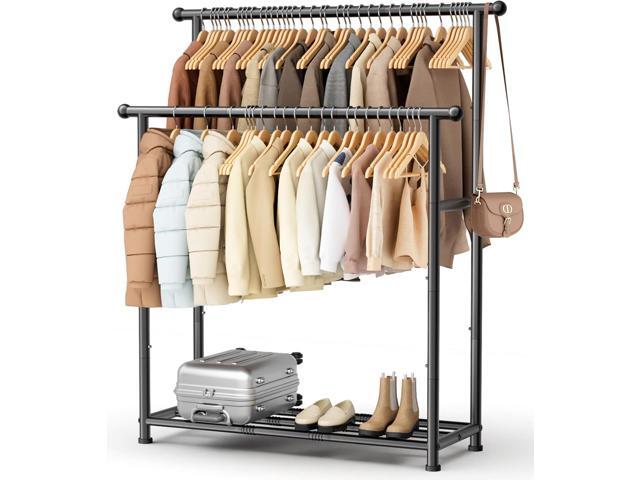 Click here for MISSLO Double Rods Garment Rack Heavy Duty Clothin... prices