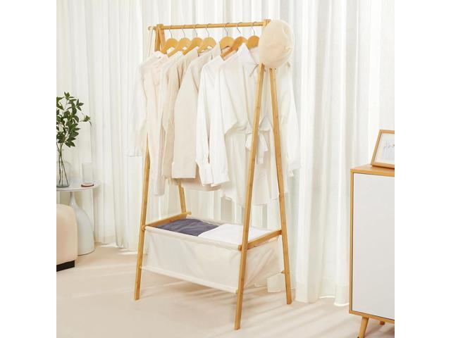 Click here for Bamboo Clothes Rack with Storage Box  Garment Hold... prices