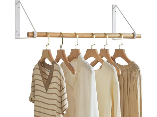 Click here for IBUYKE Wall Mounted Clothes Rack  Wood Wall Mounte... prices