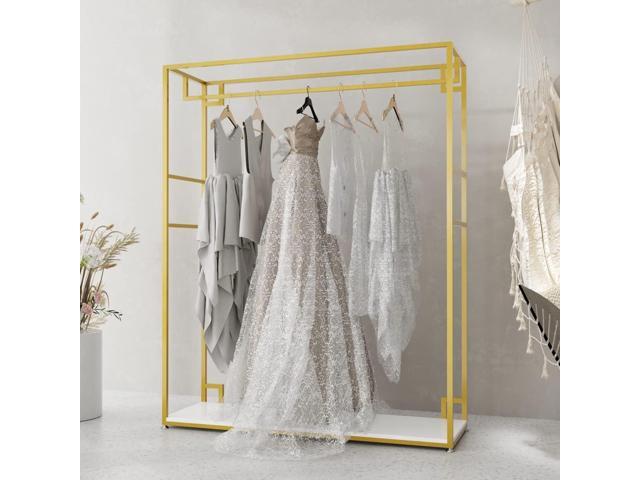 Click here for HOMEKAYT Gold Clothing Racks with Shelves  Weeding... prices