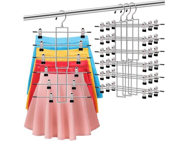 Click here for 3 Pack Pants-Hangers-Space-Saving 6 Tier-Closet-Or... prices