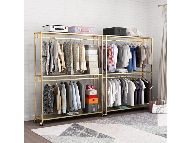 Click here for TIEOU Gold Clothes Racks Free-Standing  Gold Cloth... prices