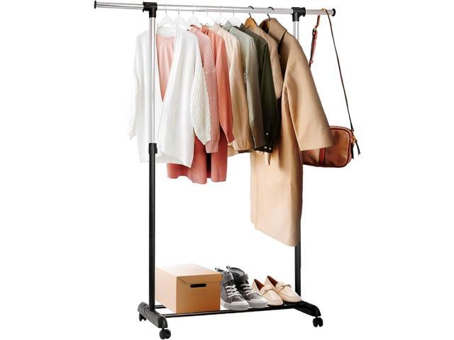 Click here for ikloo Clothing Rack with Wheels for Hanging Clothe... prices