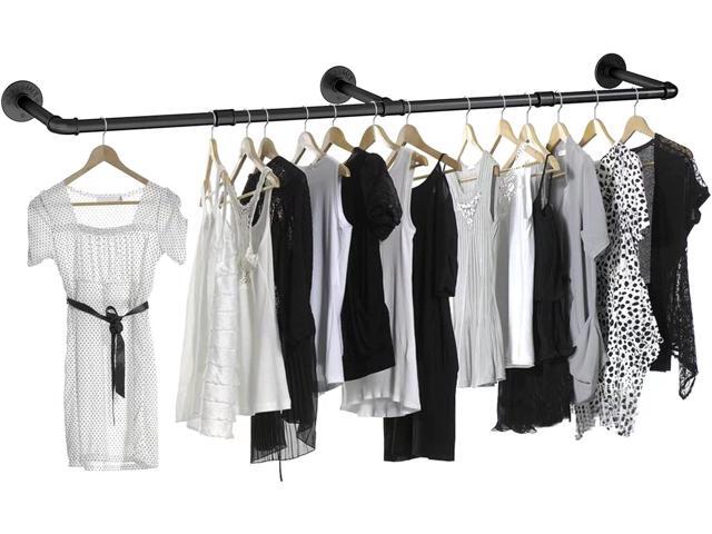 Click here for Clothing Rack Wall Mounted  70in Industrial Pipe C... prices