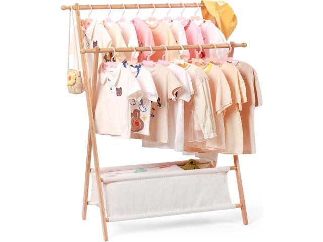 Click here for Bamboo Kids Clothing Rack with Dual Poles  Child D... prices