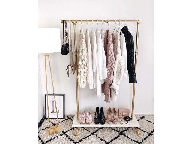 Click here for BOSURU Gold Pipe Clothing Rack Garment Rack with S... prices