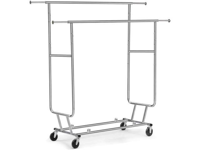 Click here for Yaheetech Double Rod Clothing Garment Rack  Rollin... prices