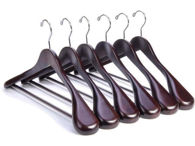 Click here for Nature Smile Luxury Mahogany Wooden Suit Hangers -... prices