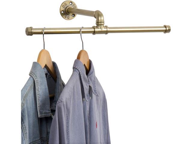 Click here for MyGift 20-inch Industrial Brass-Tone Metal Pipe Wa... prices