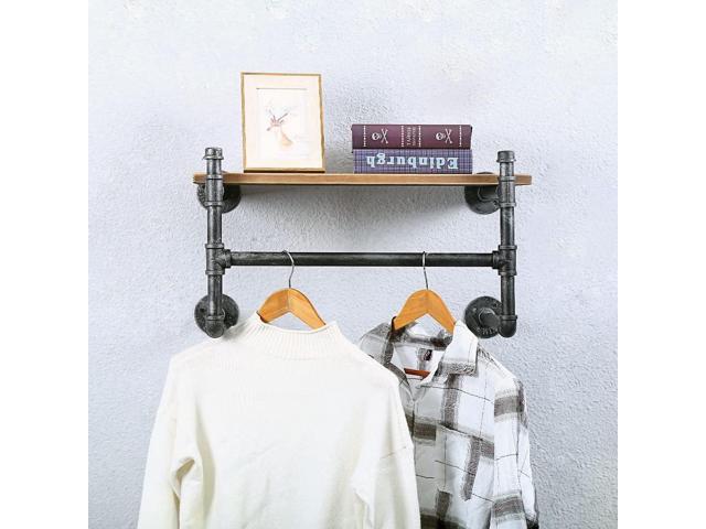 Click here for Industrial Pipe Clothing Rack Wall Mounted with Re... prices