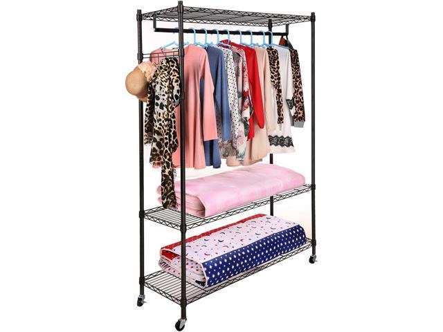 Click here for Clothing Rolling Rack  3 Tiers Heavy Duty Garment... prices