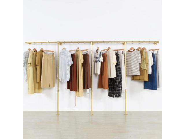 Click here for Gold pipe clothing rack for Hanging Clothes rack w... prices