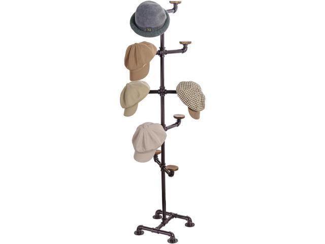 Click here for MyGift Industrial Dark Brown Metal Pipe Rack with... prices