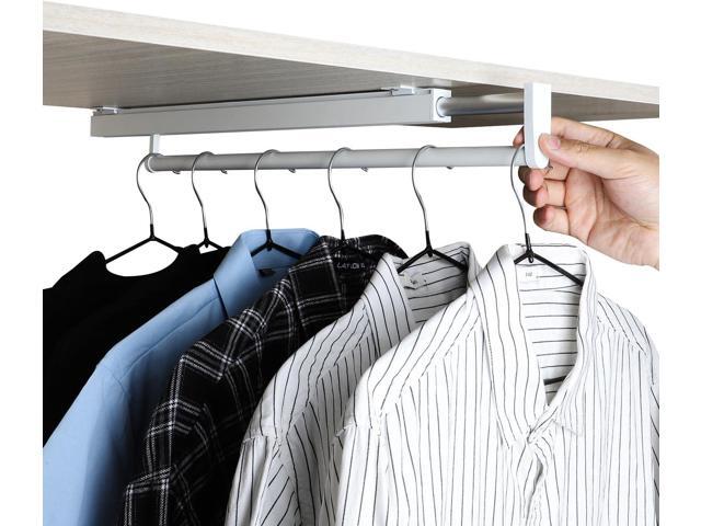 Click here for Pull Out Closet Rod - White  21-1/4 Inch  Telescop... prices