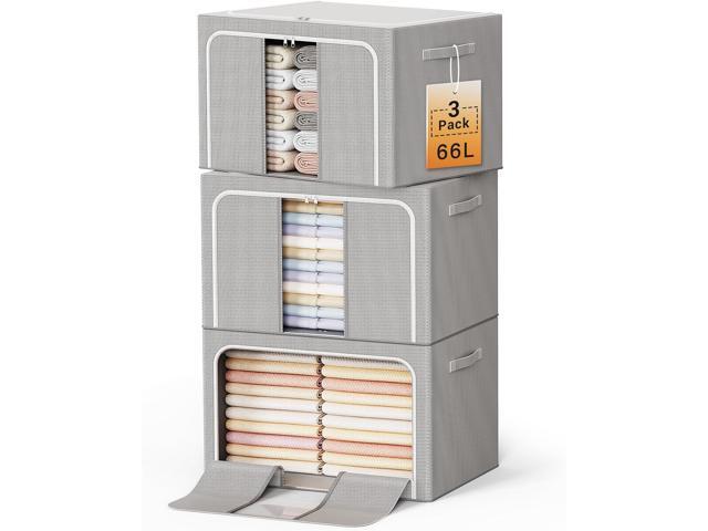 Click here for Clothes Storage Bins with Metal Frame Foldable Sto... prices