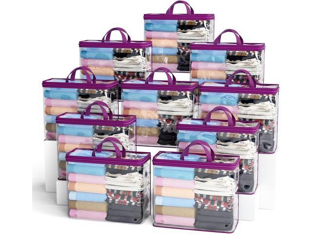Click here for 10PACK Clear Zippered Storage Bags for Clothes  22... prices