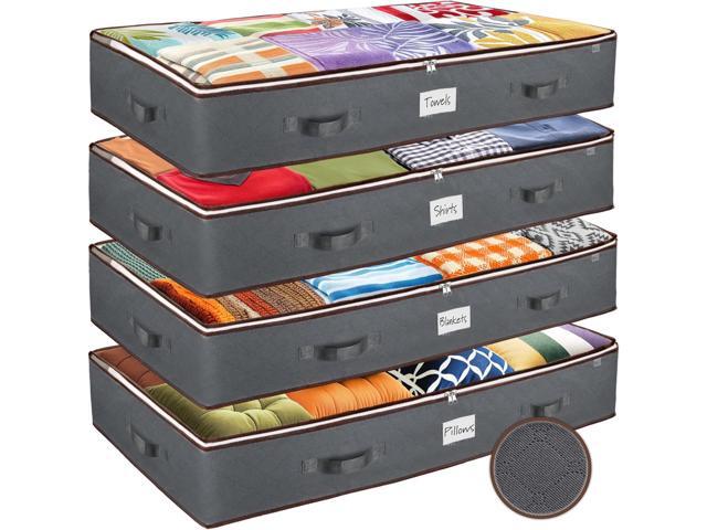Click here for Under Bed Storage Bins - Pack Of 4 Under The Bed S... prices