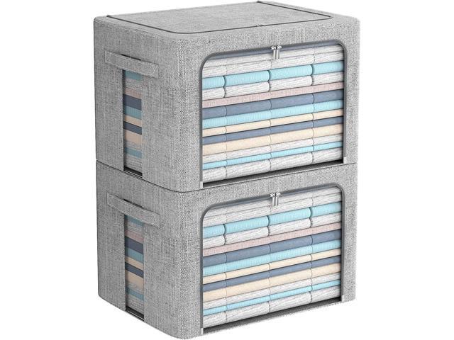 Click here for 2 Pack Clear Window Storage Bins Stackable Linen F... prices